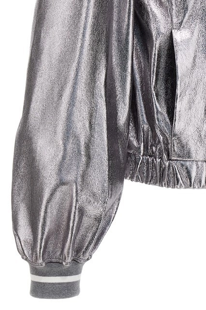 Brunello Cucinelli Metallic Zipped Bomber Jacket