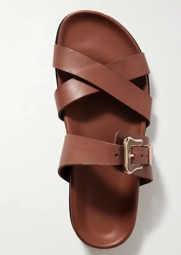 Gabriela Hearst Round Toe Flat Sandals