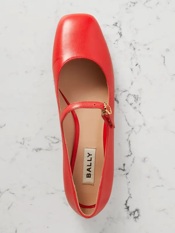 Bally Banya Leather Mary Jane Ballet Flats