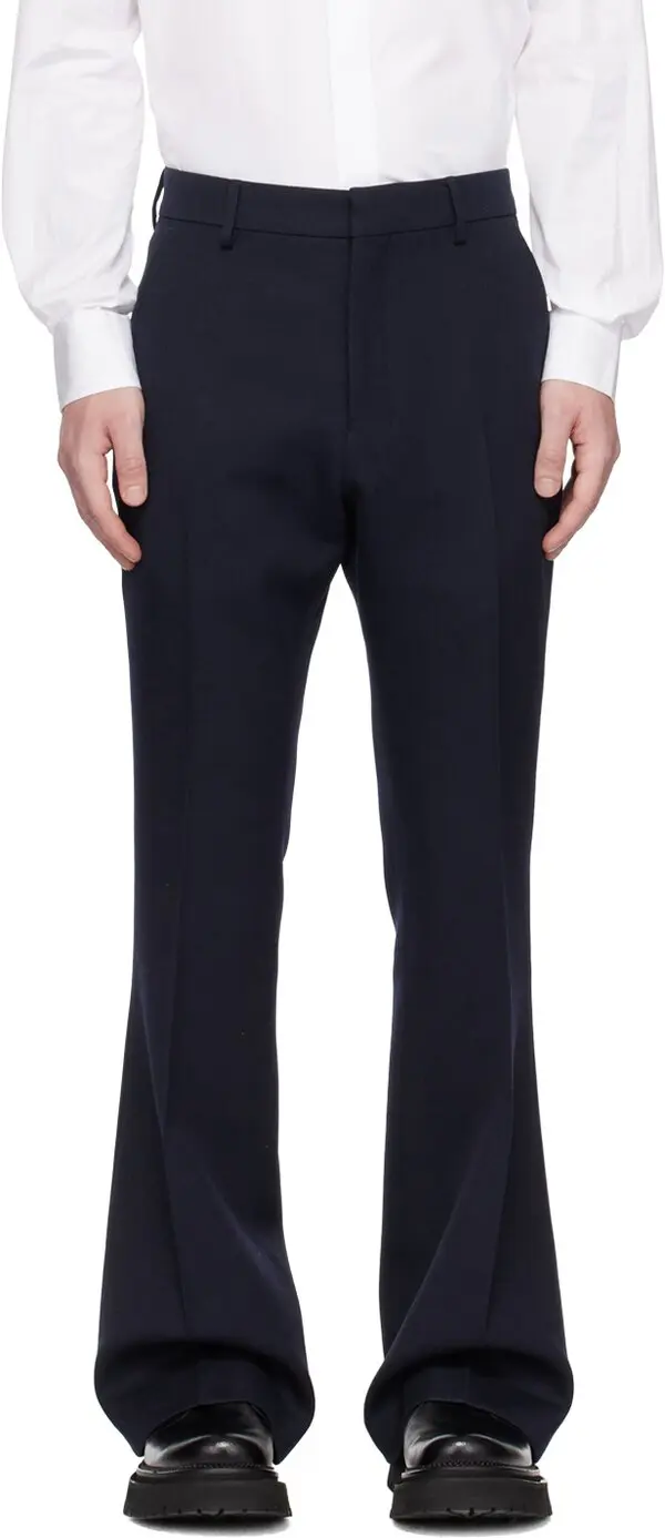 Ami Wool Flared Bootcut Trousers