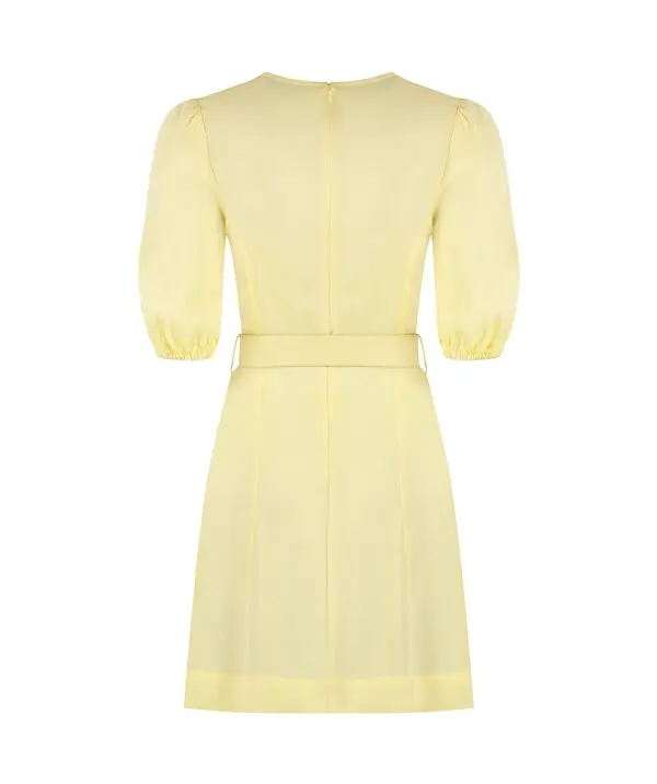 YVES SALOMON Belted Short-sleeve Dress