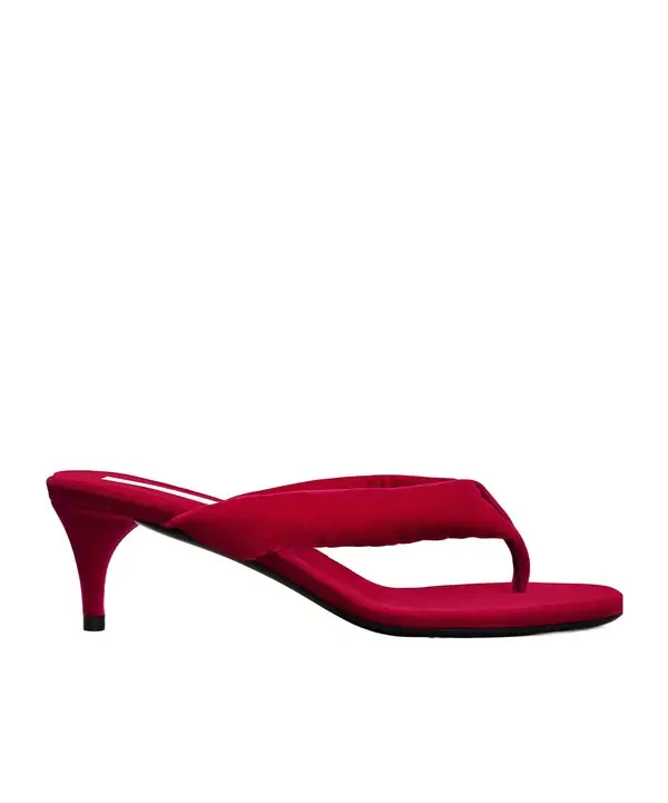 Alaïa Heeled Thong Mules - Purple-red