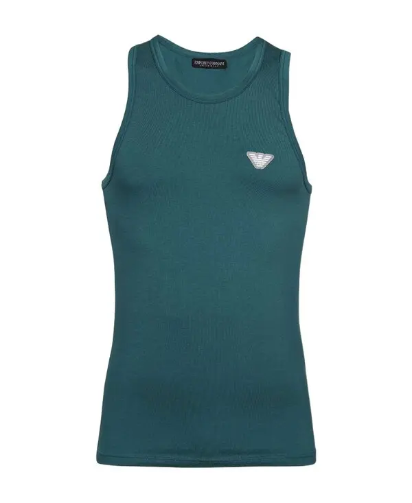 Emporio Armani Sleeveless Vest With Round Neck - Blue