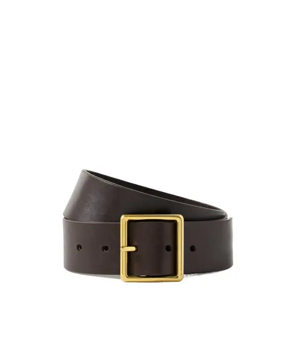 NILI LOTAN Marcela Leather Belt - Dark Brown