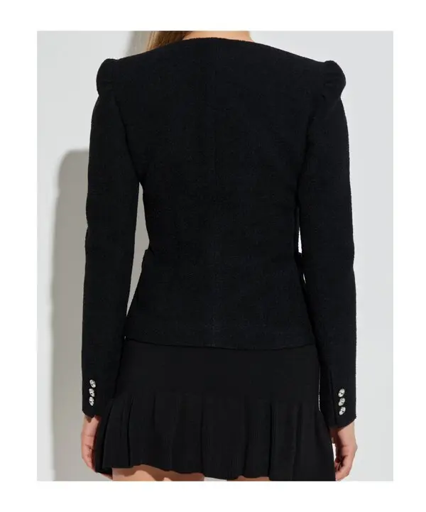 Alessandra Rich V-neck Button Embellished Blazer