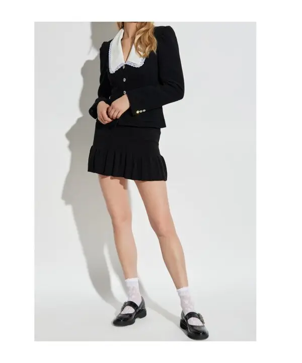 Alessandra Rich V-neck Button Embellished Blazer