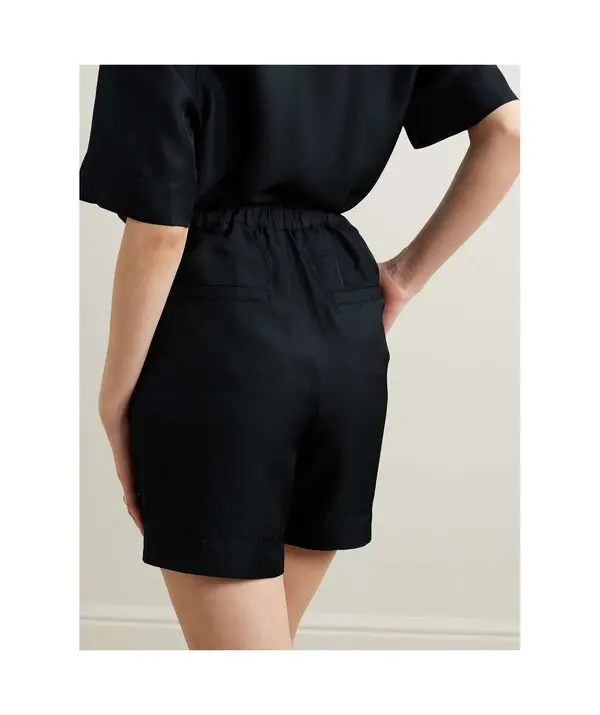 Loulou De Saison Poseidon Silk-twill Shorts