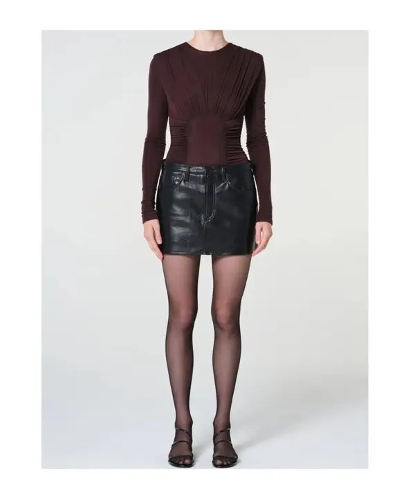 AGOLDE Keira Mini Skirt - Black