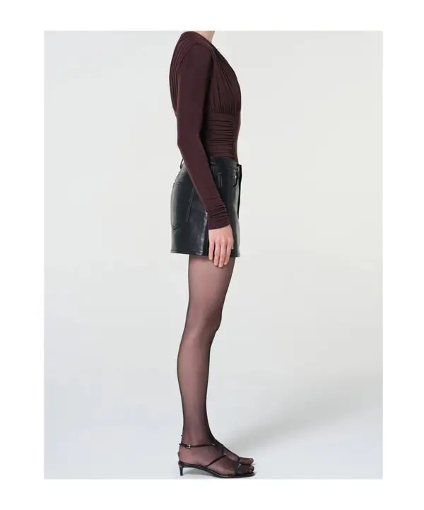 AGOLDE Keira Mini Skirt - Black