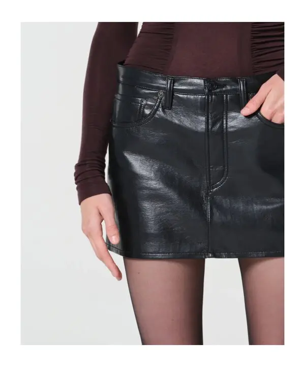 AGOLDE Keira Mini Skirt - Black