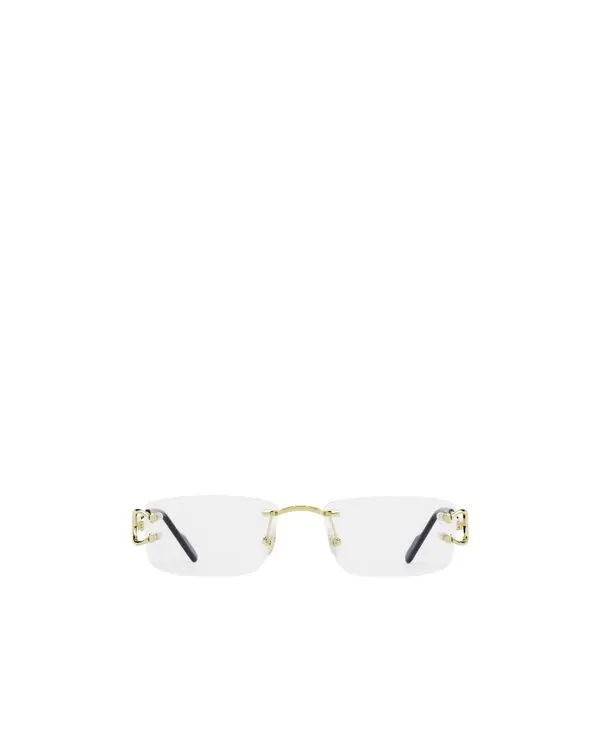 Cartier Rimless Rectangular Eyeglasses - White