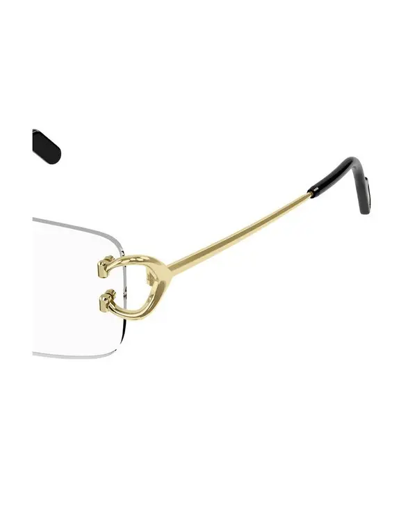 Cartier Rimless Rectangular Eyeglasses - White