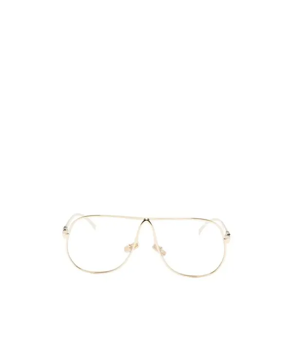 Miu Miu Full Rim Aviator Eyeglasses - Nude