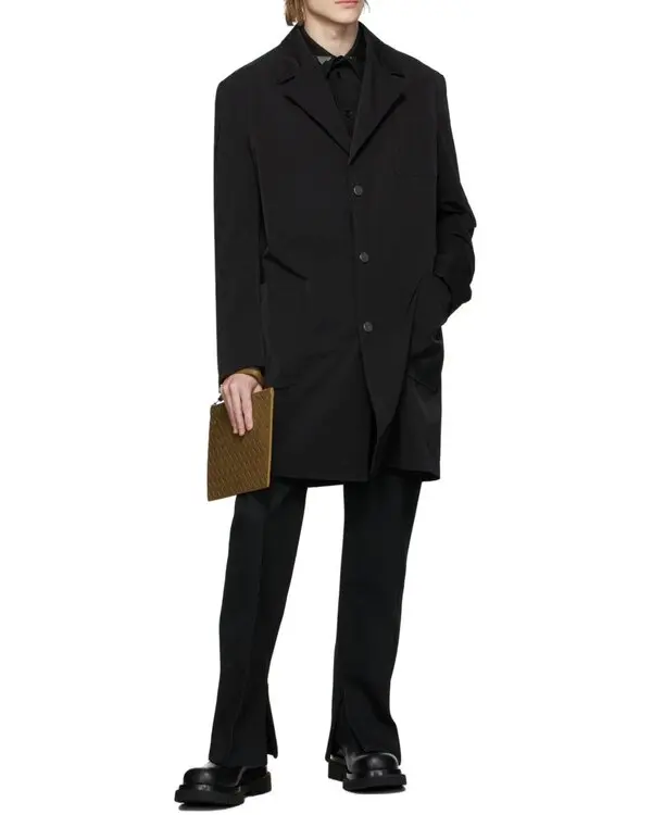 Bottega Veneta Wash Effect Elastic Nylon Coat