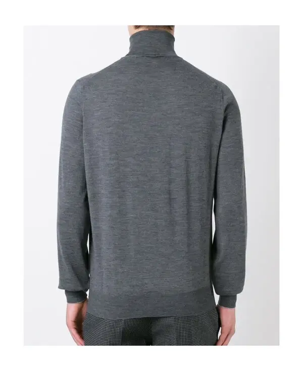 Brunello Cucinelli Long Sleeve Ribbed Turtleneck Jumper - Grey