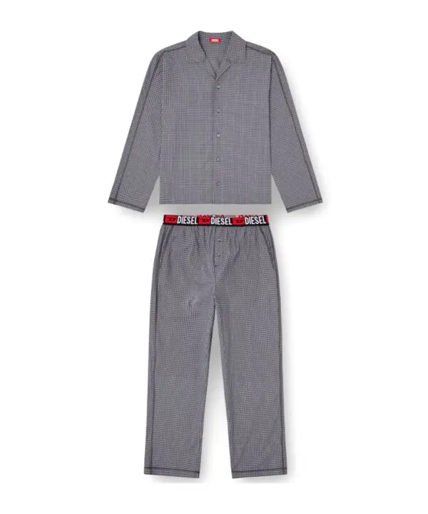 DIESEL® Paul Checked Pyjama Set - Grey