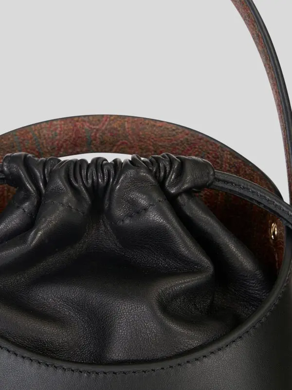 Etro Drawstring Mini Bucket Bag - Black