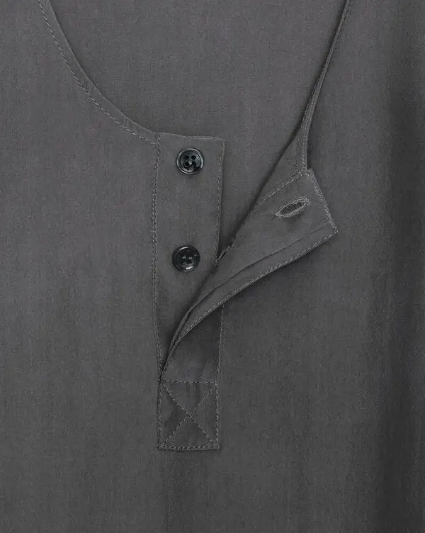 Saint Laurent Henley U-neck Top
