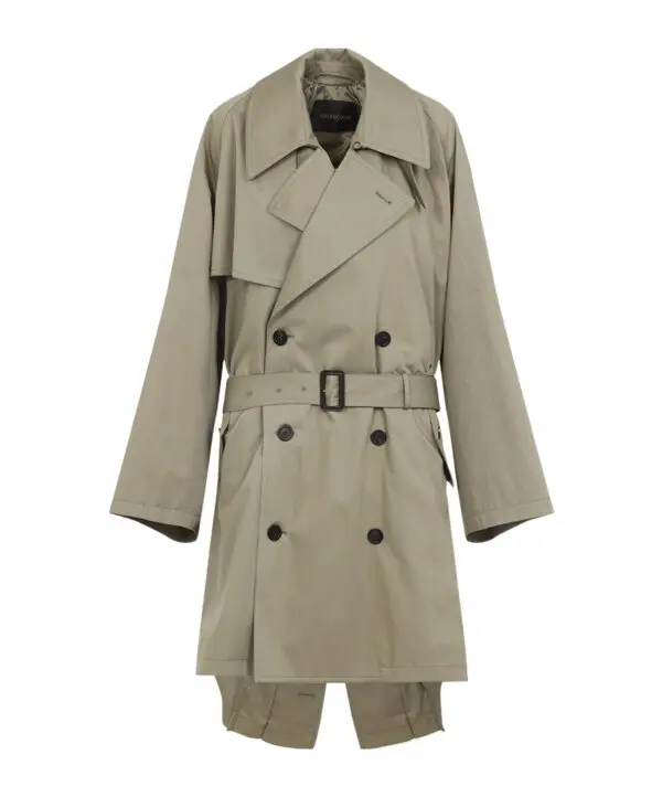 Balenciaga Double-breasted Belted Coat - Nude