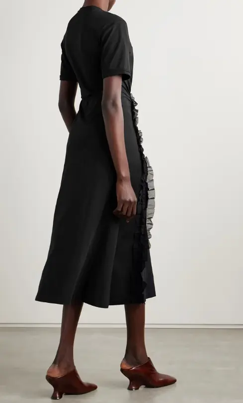 Ulla Johnson Round Neck Midi Dress With Ribbon Trim