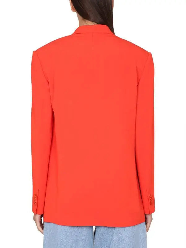 Aspesi Single-breasted Blazer With Lapel - Orange