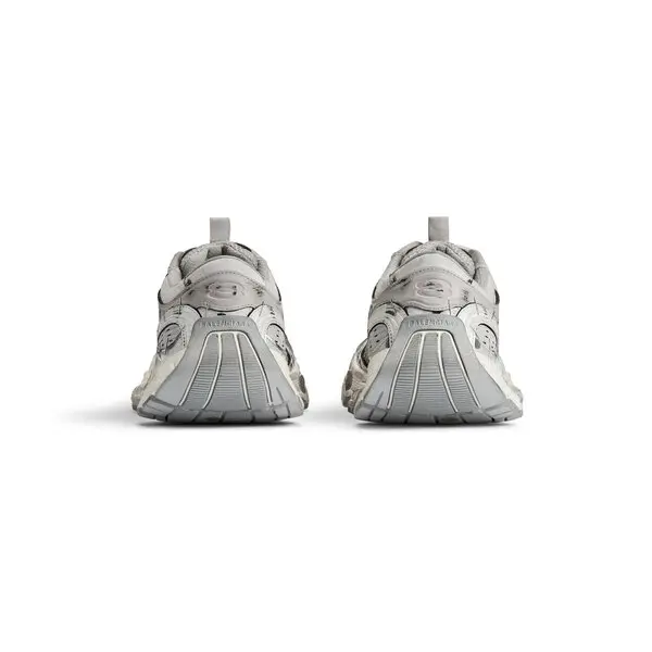 Balenciaga Stapler" Lace-up Sneakers - Beige/gray