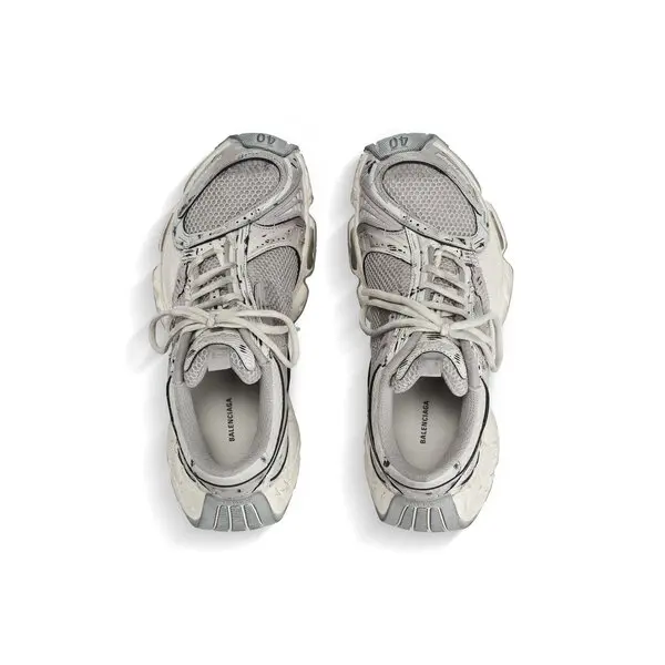 Balenciaga Stapler" Lace-up Sneakers - Beige/gray