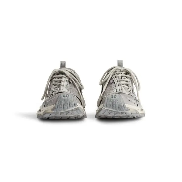 Balenciaga Stapler" Lace-up Sneakers - Beige/grey