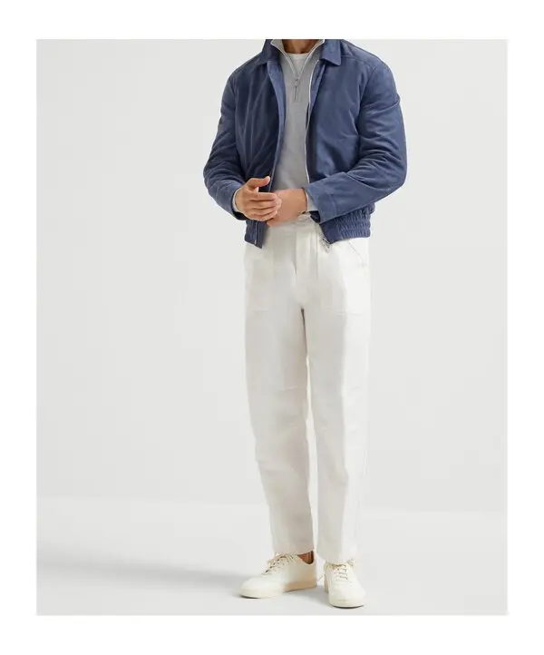 Brunello Cucinelli Cashmere Quarter Zip Sweater - Light Gray