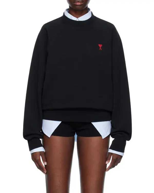 AMI Paris De Coeur Crewneck Sweatshirt