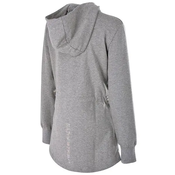 EA7 Letter Print Zip-up Hooded Jacket