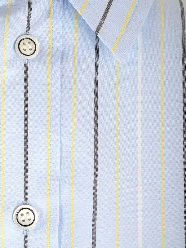 Marni Striped Long Sleeve Shirt With Lapel