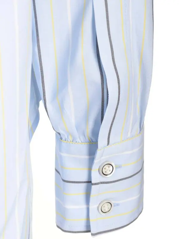 Marni Striped Long Sleeve Shirt With Lapel