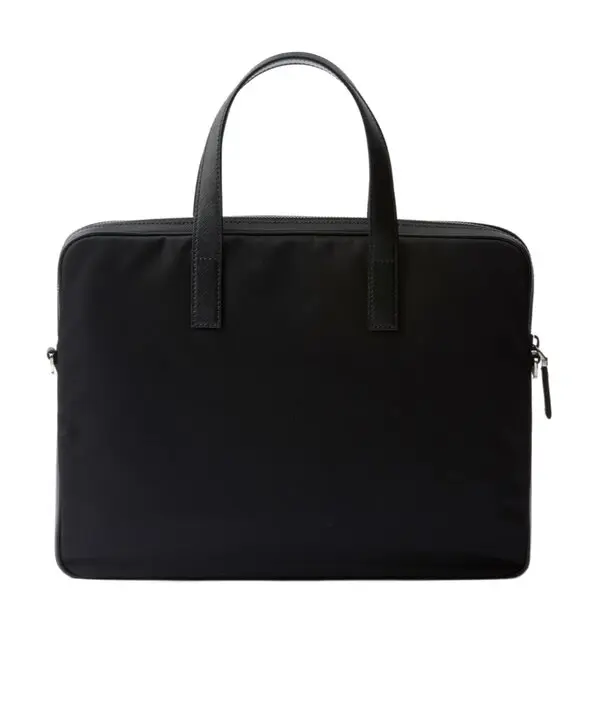 Prada Re-nylon Logo-triangle Zip-up Briefcase