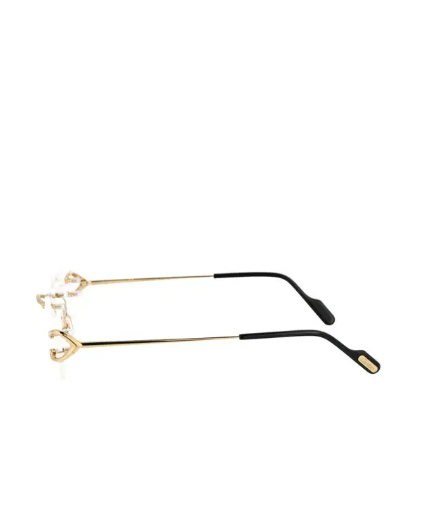 Cartier Square Frame Rimless Eyeglasses - White