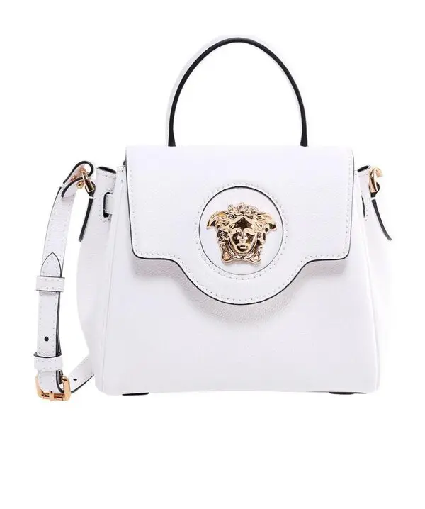 Versace La Medusa Small Top Handle Bag - White