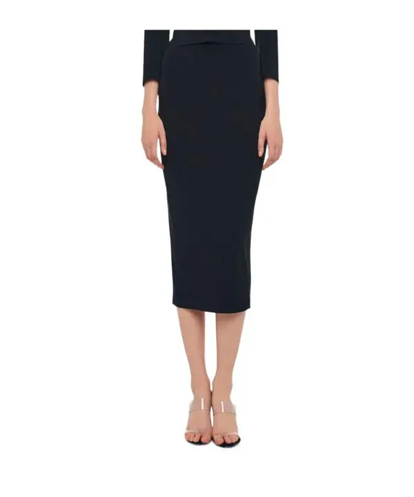 Norma Kamali Straight Mid-calf Skirt