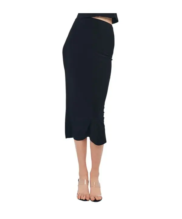 Norma Kamali Straight Mid-calf Skirt
