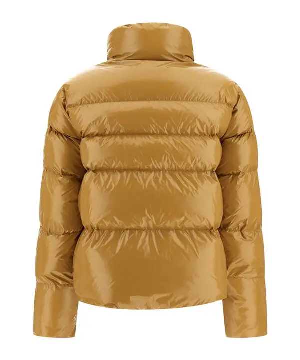 Pinko Long-sleeved Zip-up Down Jacket - Beige