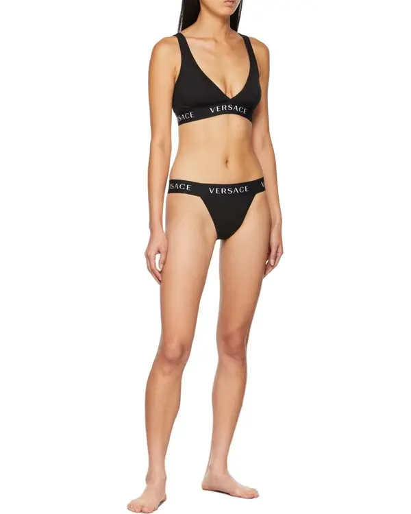Versace Logo-print Bra