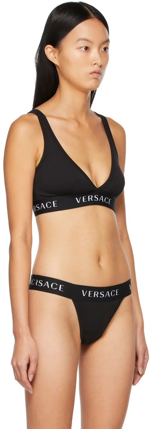Versace Logo-print Bra