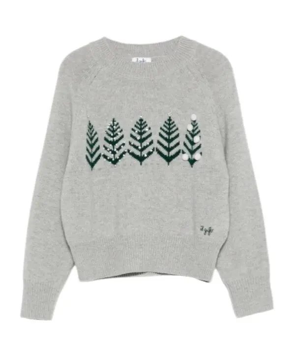 IL GUFO Tree Intarsia Knitted Jumper