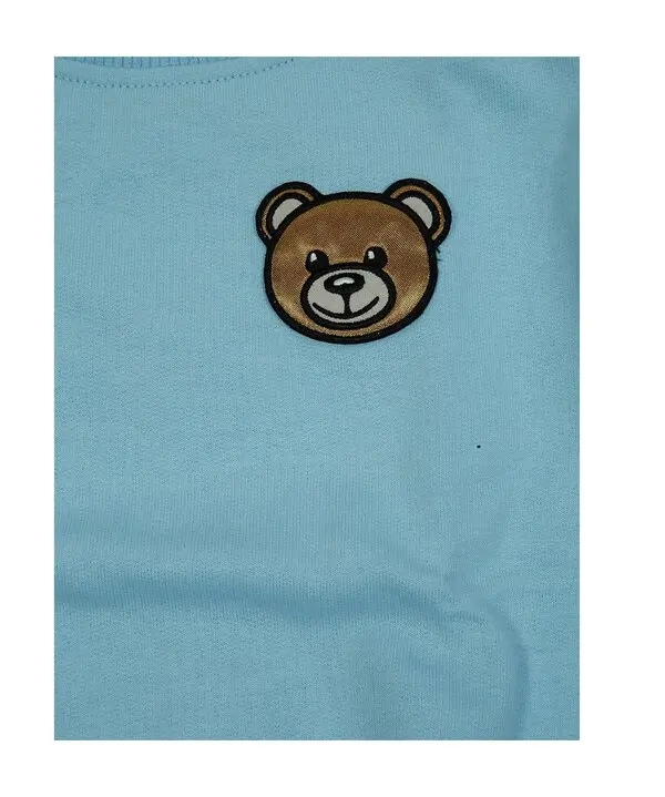 Moschino Round Neck Long Sleeve Sweater With Logo Detail