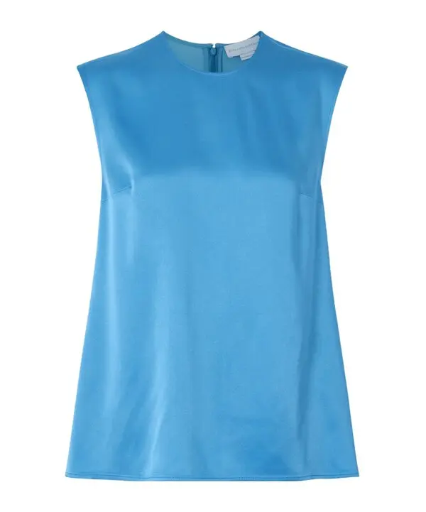 Stella McCartney Sleeveless Satin Vest - Blue