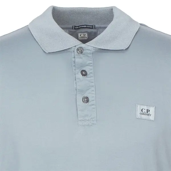 C.P. COMPANY Logo-patch Polo Shirt - Gray