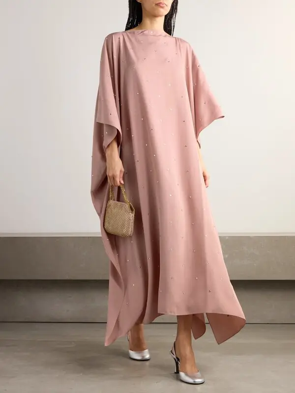 Stella McCartney Rhinestone Embellished Crepe Kaftan