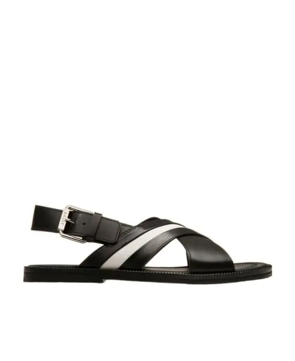 Bally Jamilo Crossover-strap Leather Sandals - Black