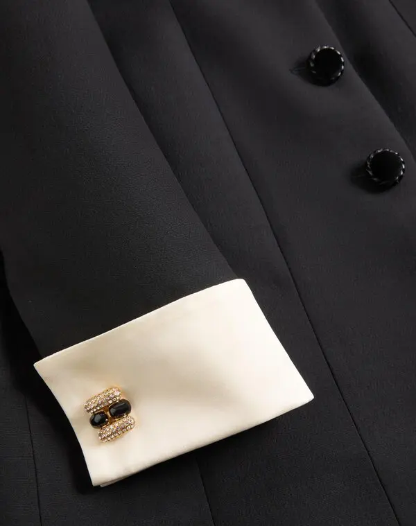 Valentino Garavani Long Sleeve Bow Detail Mini Dress