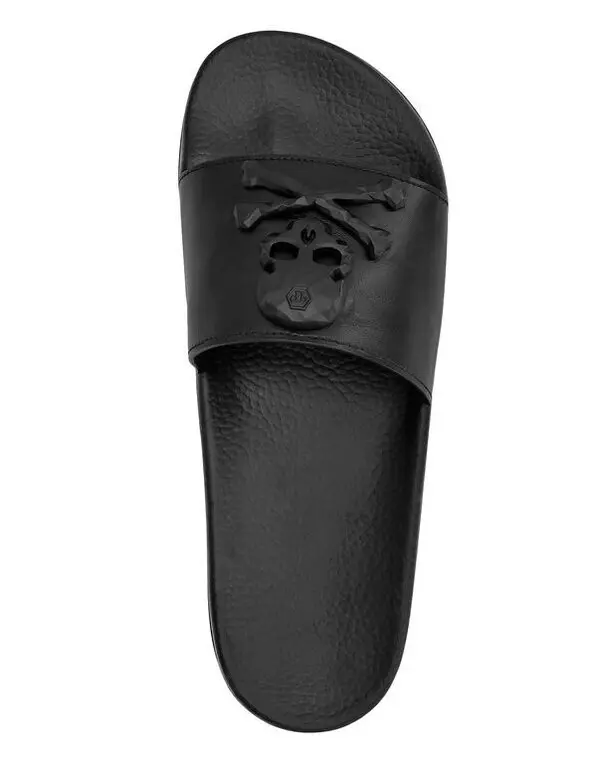 Philipp Plein Skull Detail Flip Flops