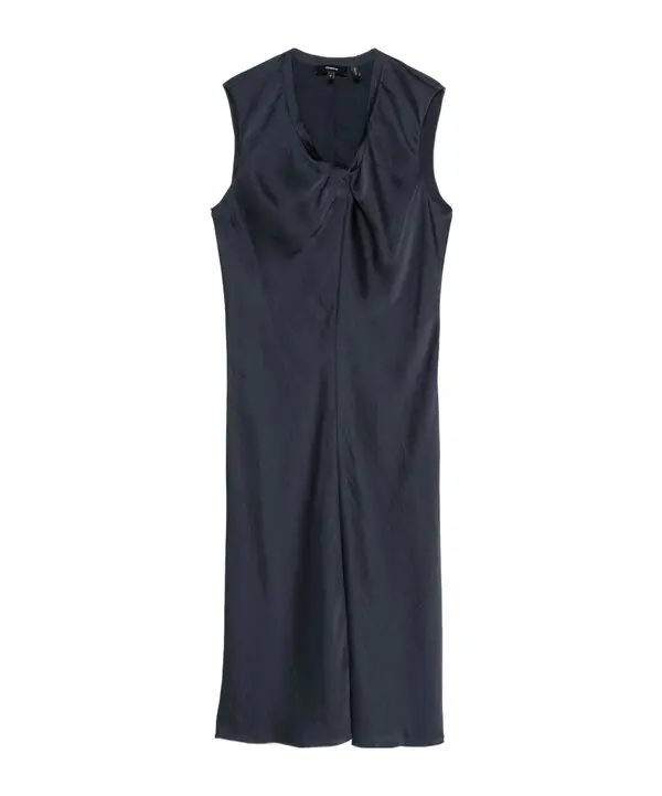 Theory Twist Scoop Neck Sleeveless Midi Dress - No